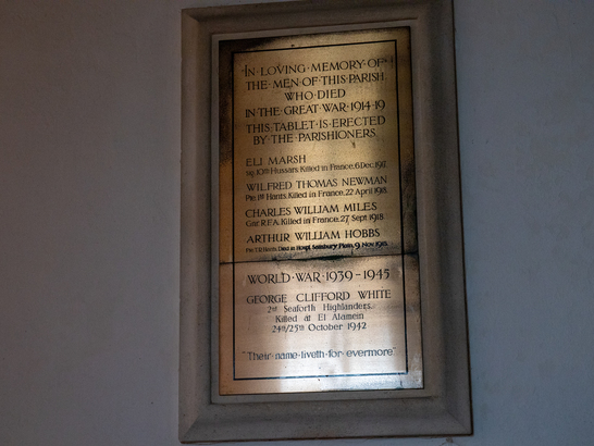 Acton Turville WW1 & WW2 plaque