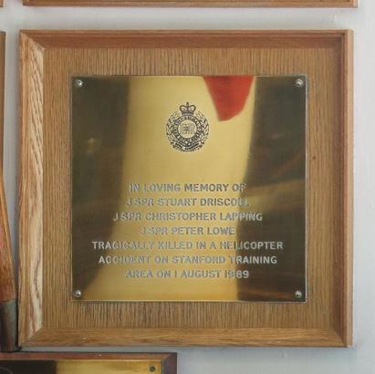 Junion Sappers Stuart Driscoll, Christopher Lapping and Peter Lowe