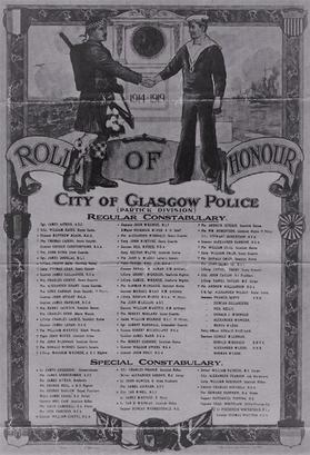 City of Glasgow Police - Partick Division WW1 Roll of Honour