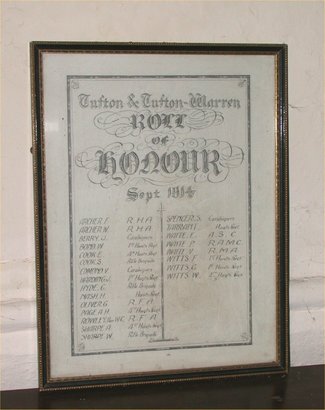 Tufton and Tufton Warren Roll of Service 1914