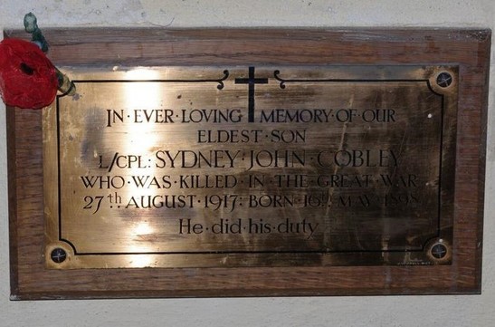 L/Cpl Sydney John Cobley