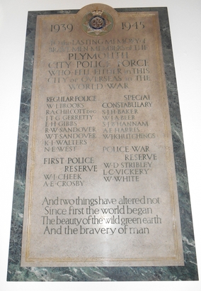 Plymouth City Police Force - WW2