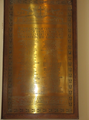Holy Trinity - WW1 Plaque