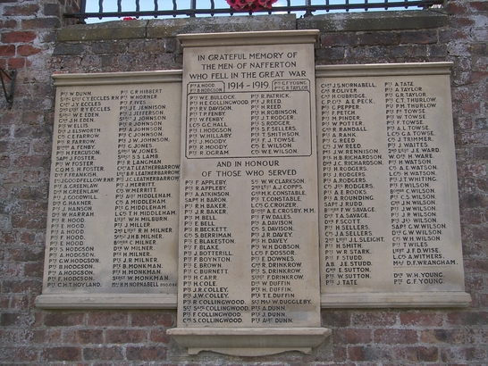 Nafferton WW1